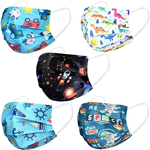 EllieHouse Kids Face_Mask Childrens 50PCS Earloop Breathable Kids Face_Mask,3Ply Breathable & Comfortable Anti Dust Face Mouth Filter Tools for Children…