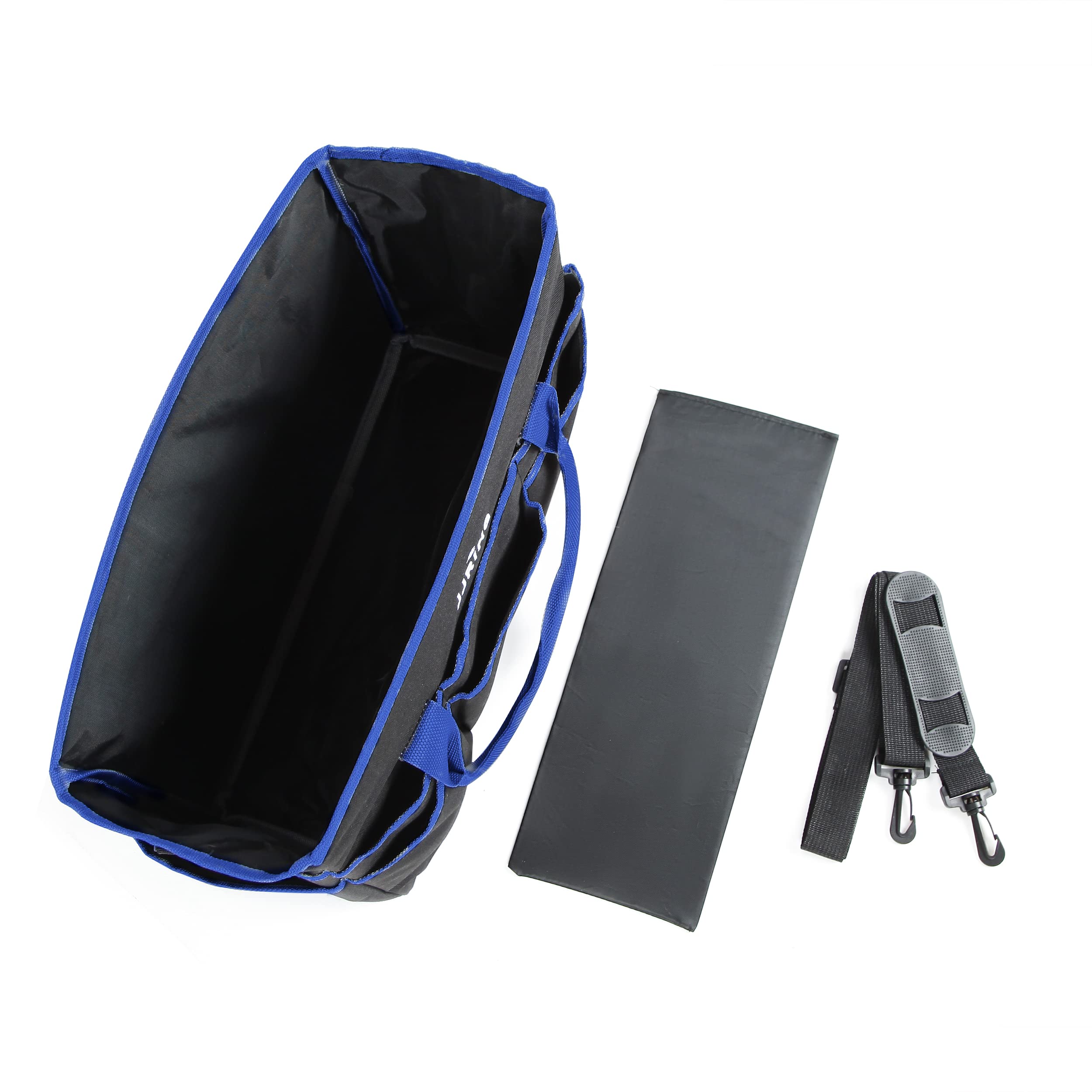 JJRING Large Multi-Functional Carrying Bag, 600D Nylon Artist Tote Bag with 16 Pockets Caddy for Art, Craft, Sewing, Make-up or School, Medical, Office Supplies Organizer, Blue
