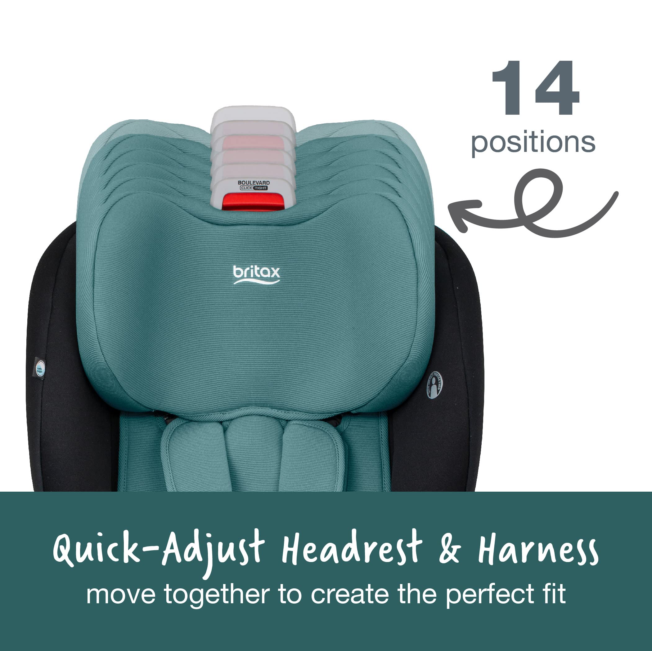 Britax Boulevard Clicktight Convertible Car Seat, Green Contour SafeWash
