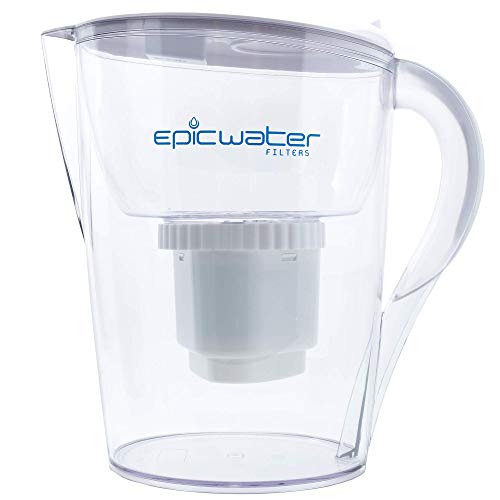 Epic Water Filters Pure Filter Pitchers for Drinking Water, 10 Cup 150 Gallon Filter, Tritan BPA Free, Removes Fluoride, Chlorine, Lead, Forver Chemicals