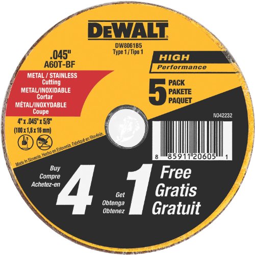 DEWALT Cutting Wheel, All Purpose, 4-Inch (DW8061B5)