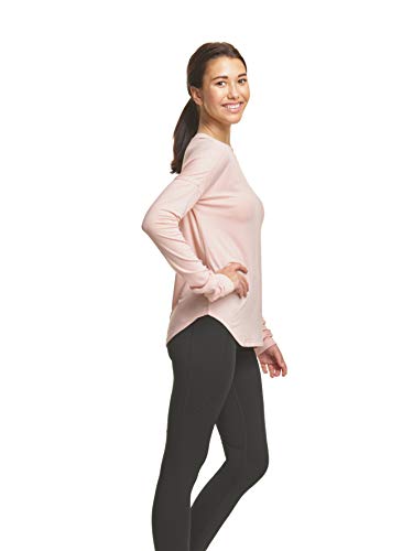 C9 Champion Women's Fashion Long Sleeve T-Shirt, Spiced Almond Pink Heather, S