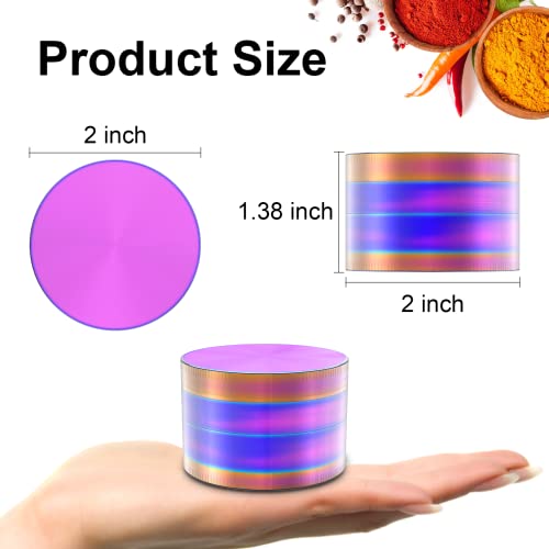 PATRNG Grinder, 2 Inch, Rainbow Color