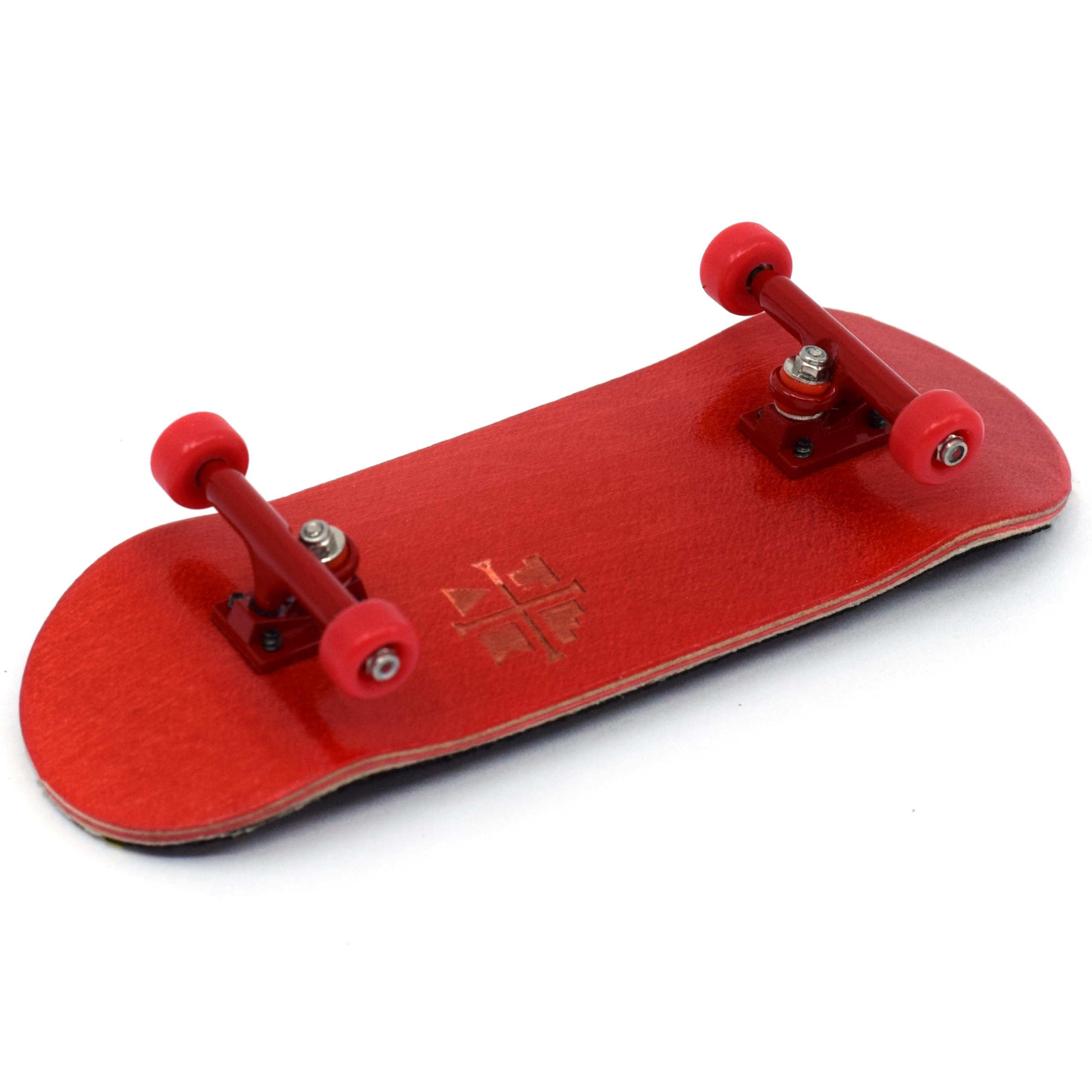 Teak Tuning 32mm Pro Fingerboard Complete - Fully Assembled with Pro Level Components - Pro Shaped Wooden Deck (32x97mm), UltraSpin Bearing Wheels, Prodigy Gen2 Trucks - Red Rover