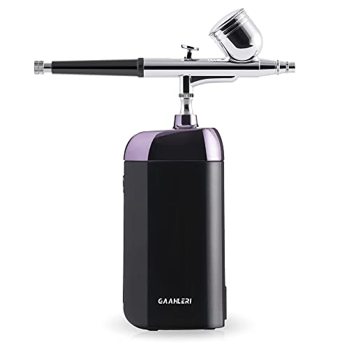 Gaahleri Airbrush Kit, Cordless Airbrush with Compressor, Makeup Air Brush Set, Handheld Mini Airbrush for Cake Decorating, Nail Art, Model Coloring Body Tattoo Facial Care All-Purpose