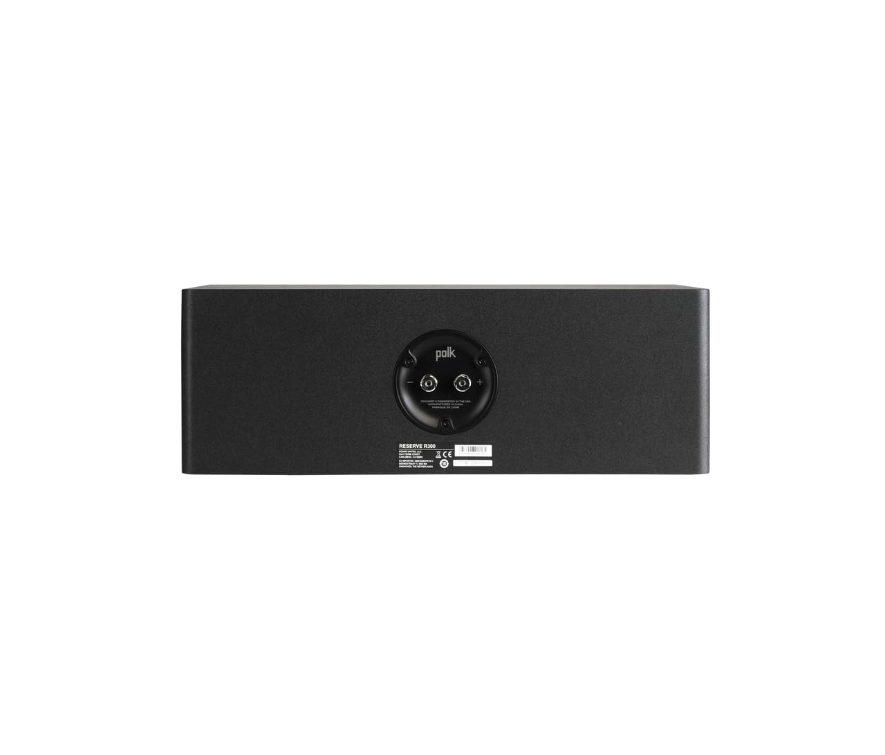 Polk Audio Reserve Series R300 Compact Center Channel Loudspeaker for Dynamic, Detailed Audio, 1" Pinnacle Ring Tweeter & Dual 5.25" Turbine Cone Woofers, Hi-Res Certified, Wall Mountable, Black