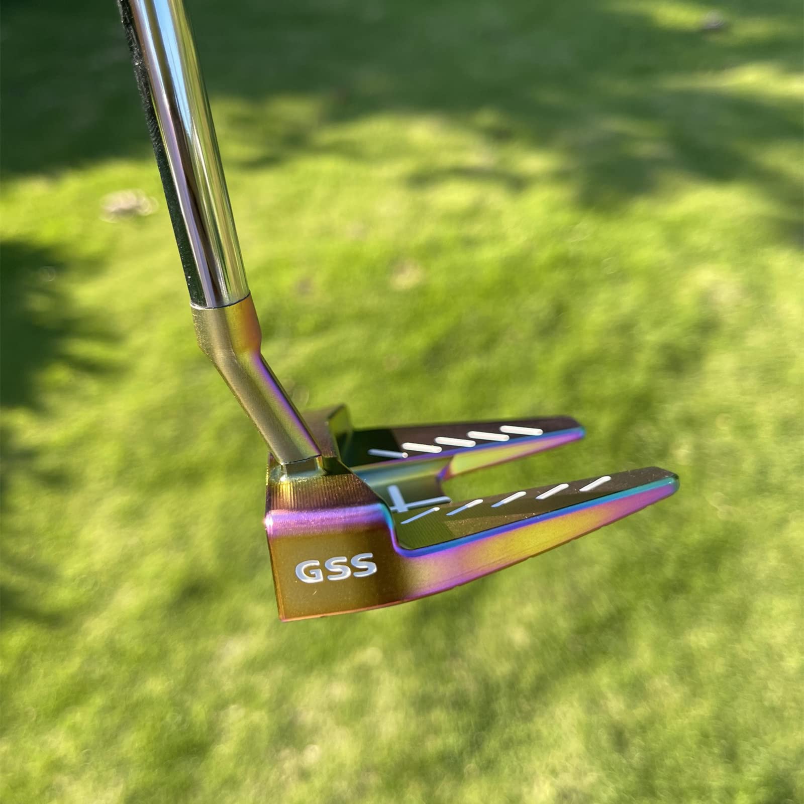 Calong Super Golf Putter GSS 375g CNC Milled Right Hand Crocodile Golf Club Putter with Headcover (Rainbow, 35)