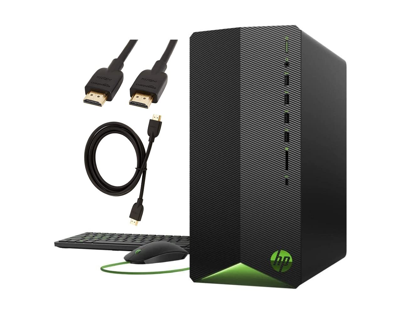 HP Pavilion Gaming Premium Desktop | 11th Generation Intel Core i5-11400 | 8GB RAM | 256GB SSD | NVIDIA GeForce GTX1650S | Windows 11 Home | Keyboard and Mouse | with HDMI Cable Bundle, Black