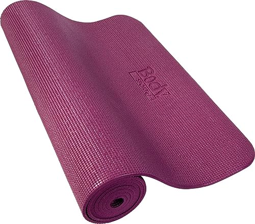 Body Sport Yoga and Fitness Mat, 1/4-Inch, Purple