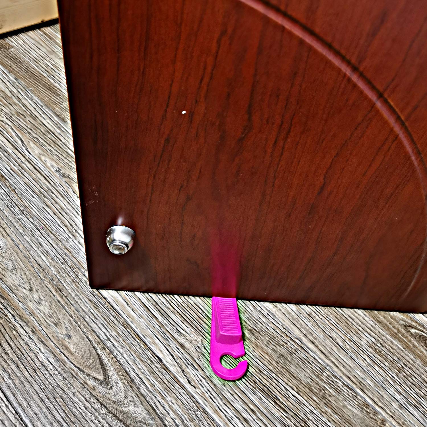 Black and Pink Door Stopper 4 Pack Heavy Duty Multi Surface Anti Slippery Non Scratching on Floor Flexible Design Door Holder Suitable for Clearance Height Less Than 1 inch