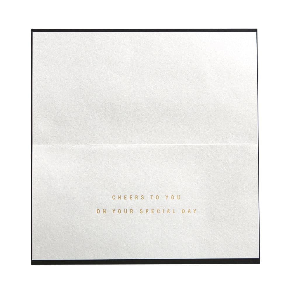NIQUEA.D, Row of Martinis on Black Birthday Card