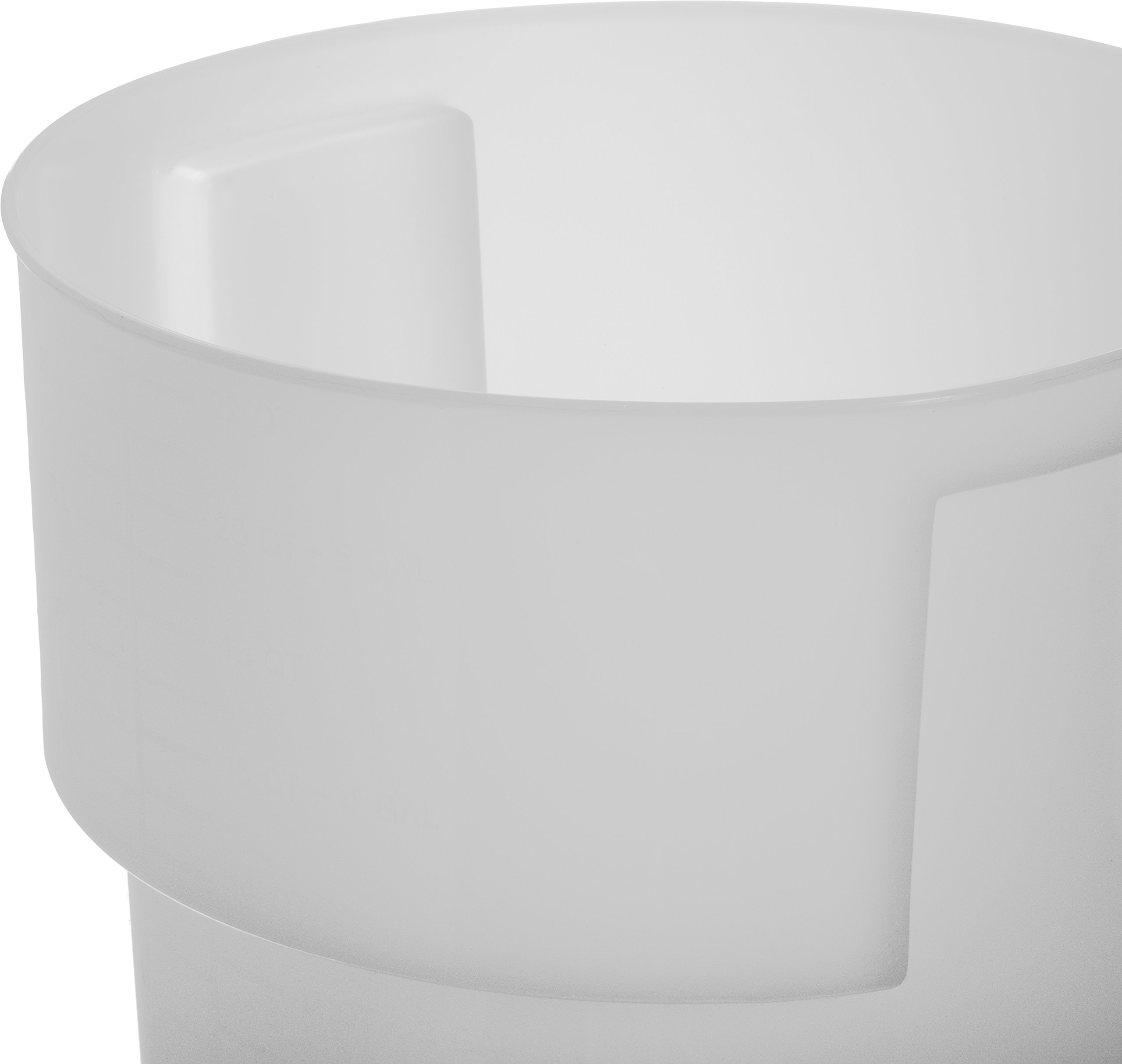 Carlisle FoodService Products Bain Marie Round Food Storage Container with Stackable Design for Catering, Kitchen, Restaurant, Plastic, 22 Quarts, White, (Pack of 6)