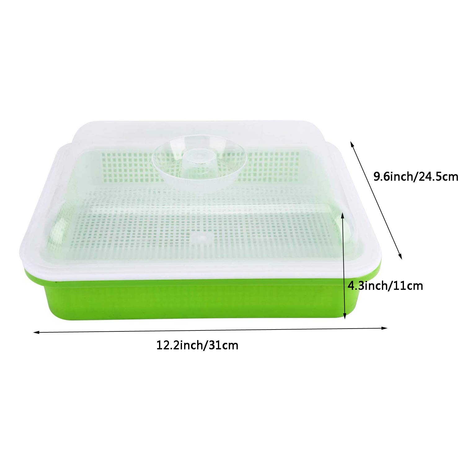 Blawicat Seed Sprouter Tray Seed Germination Tray BPA Free Nursery Tray for Seedling Planting Suit for Garden Home Office (5pcs with lid)