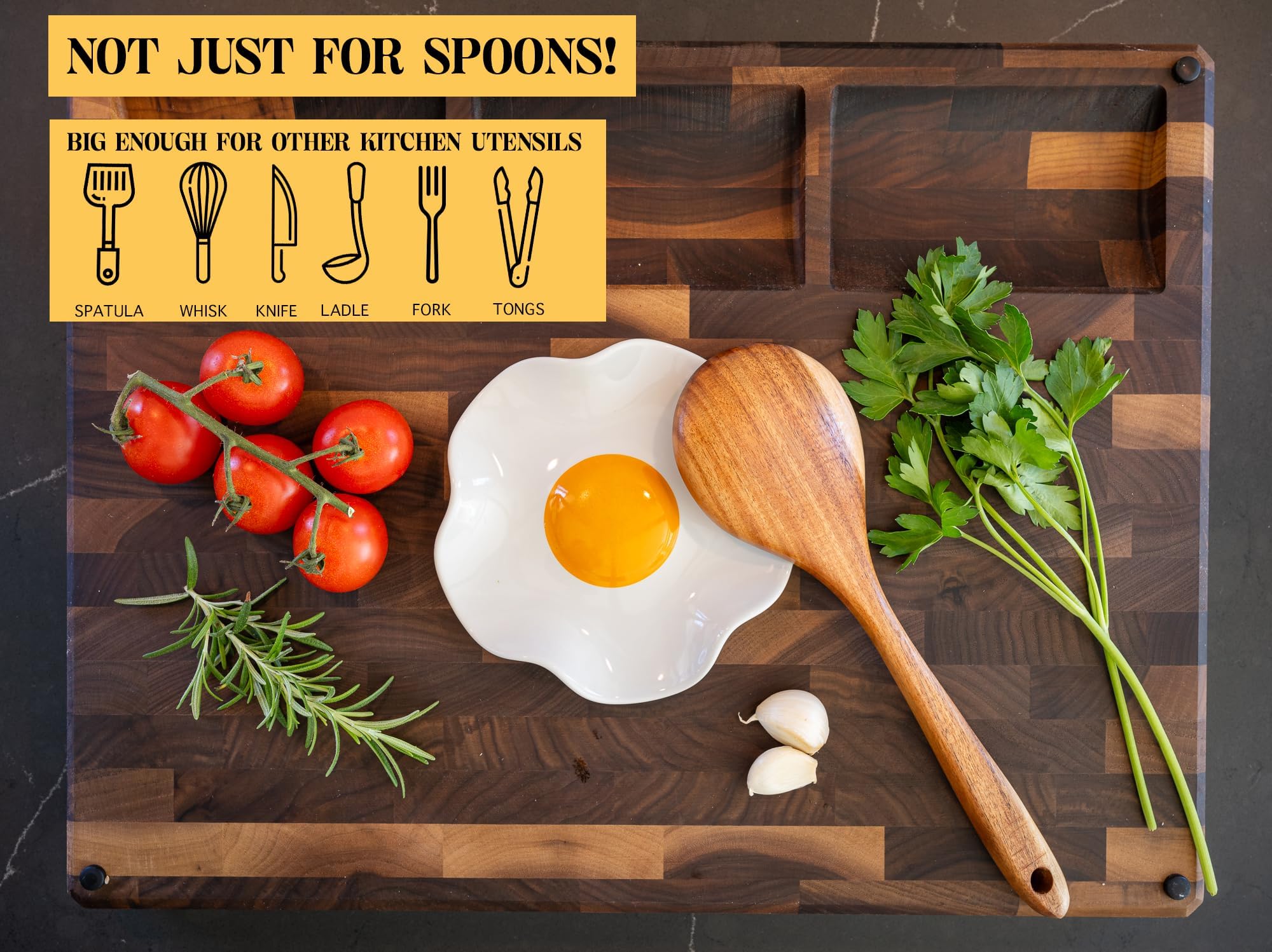 Fried Egg Ceramic Spoon Rest for stove top and kitchen counter | Large and Dishwasher-Safe Utensil holder | Home & kitchen decor | Kitchen Gifts for women | House warming gifts new home