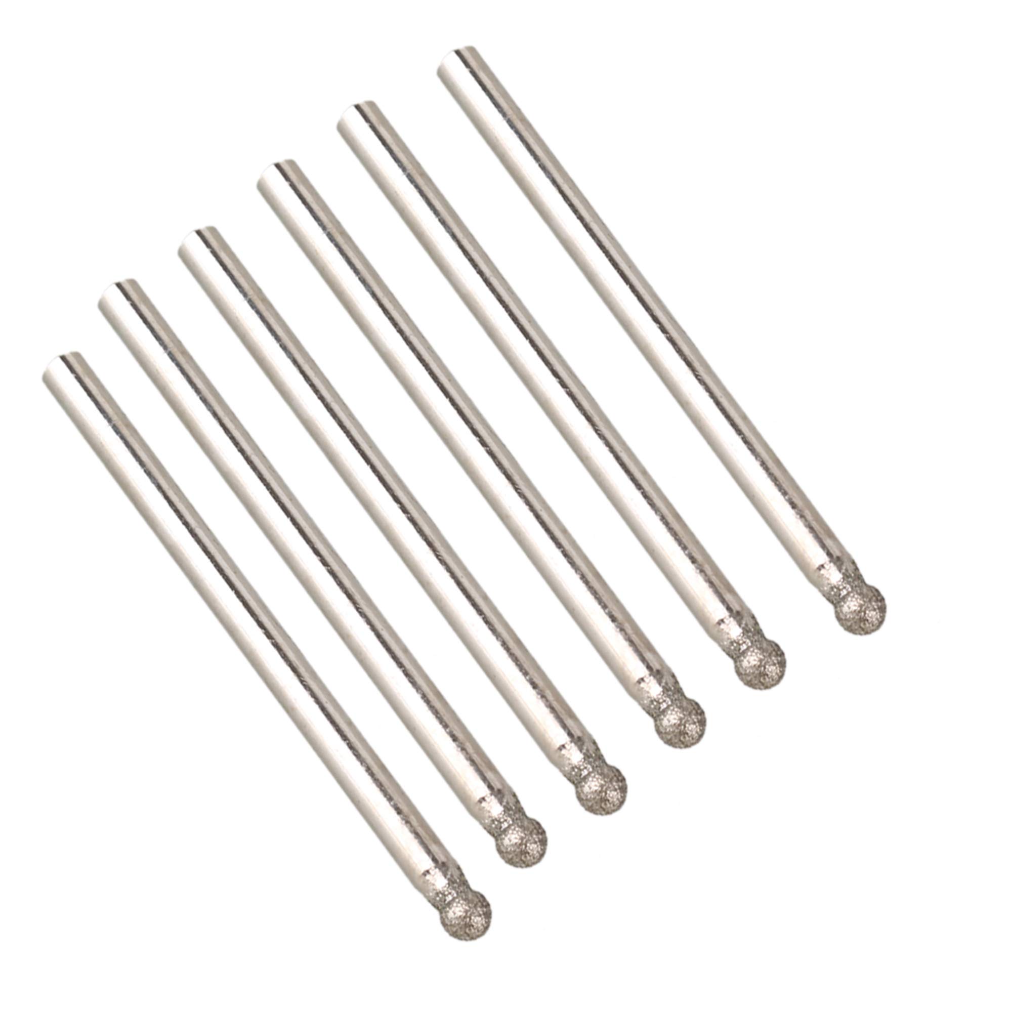 BQLZR 3mm Diameter Sphere Point Coated Burrs Glass Drill Bit for Die Grinder Pack of 30