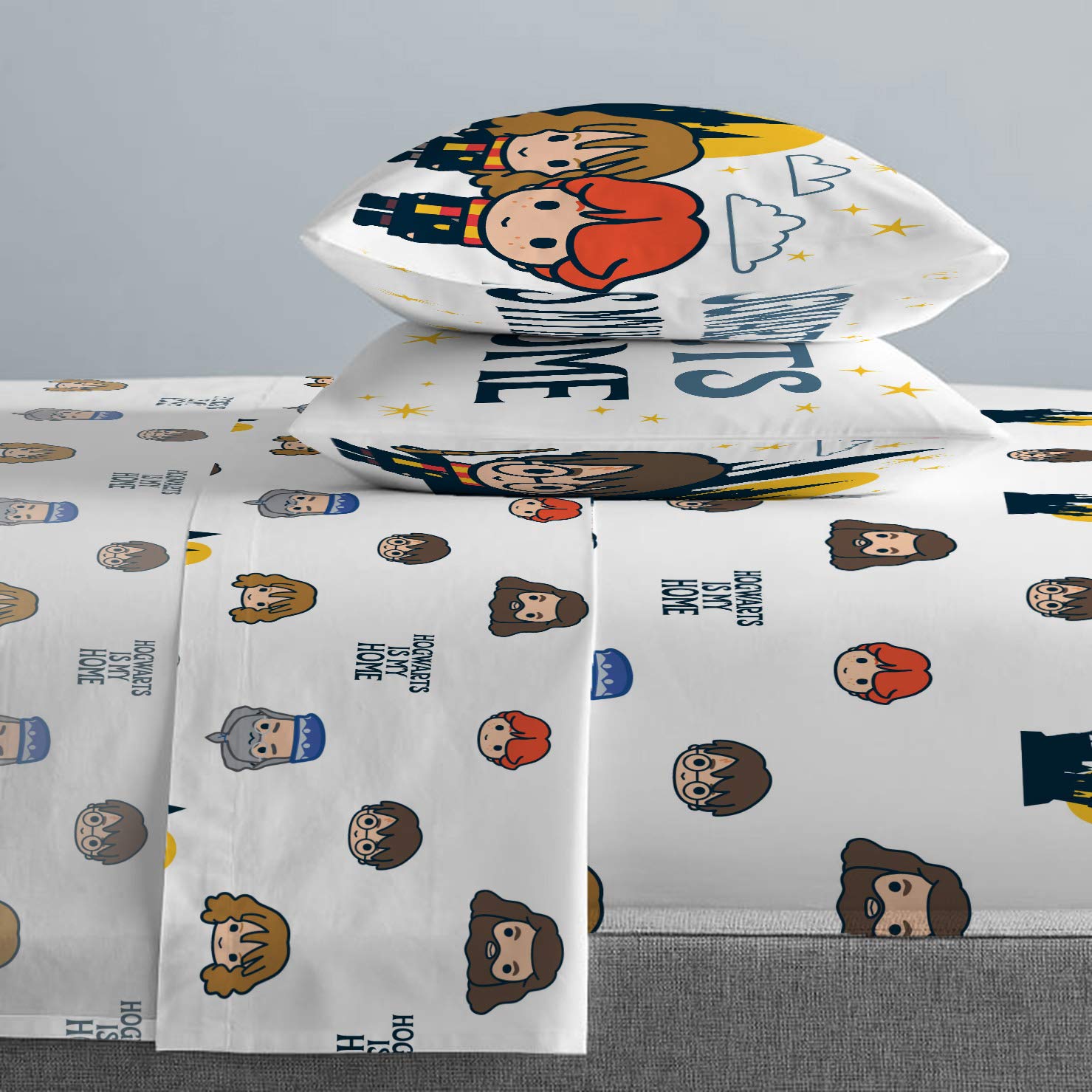 Harry Potter Hogwarts is My Home 4 Piece Full Sheet Set (Offical Harry Potter Product)