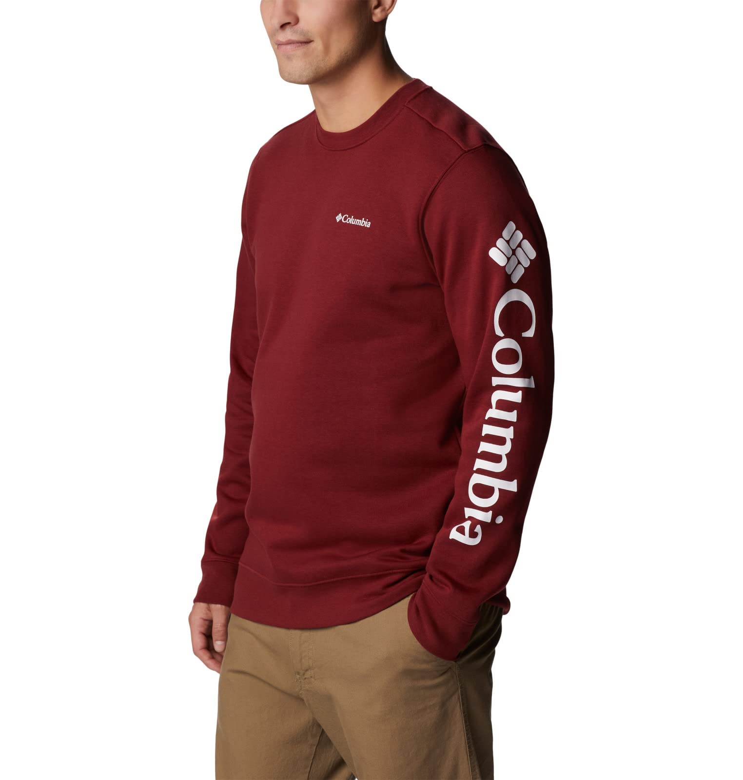 Columbia Men's Trek Crew, Red Jasper/CSC Sleeve Logo, Large
