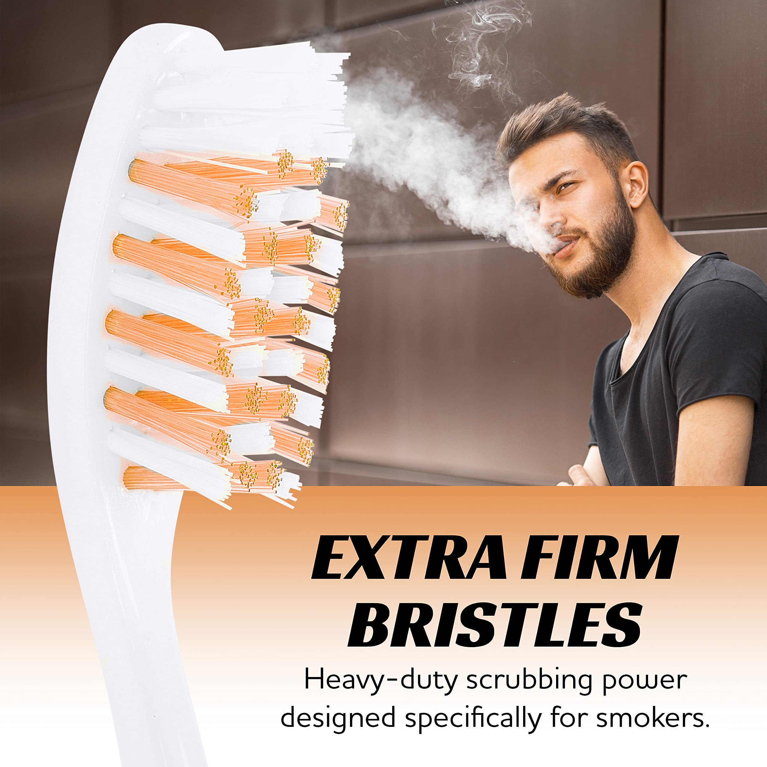 Extra Firm Toothbrush, Hard Bristle Toothbrush Set for Adults or Smokers Travel Toothbrush Kit, Hard Multicolor Denture Brush, Large Head, Manual Travel Toothbrush Hard Bristles