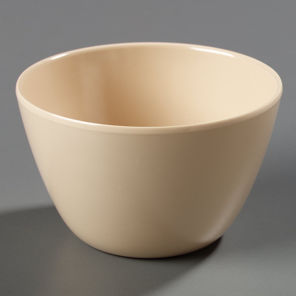 Carlisle FoodService Products Kingline Reusable Plastic Bowl Soup Cup for Home and Restaurant, Melamine, 8 Ounces, Tan, (Pack of 48)