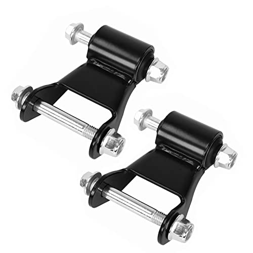 BLACKHORSE-RACING 2pcs Rear Leaf Spring Shackle Kit Compatible with 1999-2013 Avalanche 2500 Sierra 1500 2500 HD Silverado 1500, Replaces 722-029 22820716 25812937