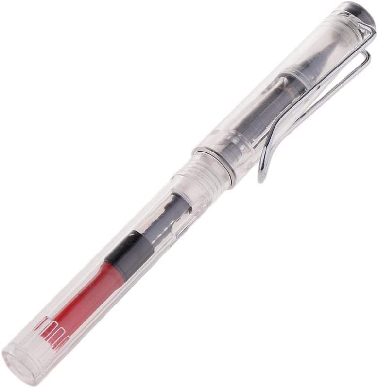 Fountain Ink Brush Pen Refillable ,Flexible Brush Tip for lettering, calligraphy, illustration, art, writing, sketching Chinese Japanese Sumi Calligraphy Painting Drawing Writing Signature - Clear
