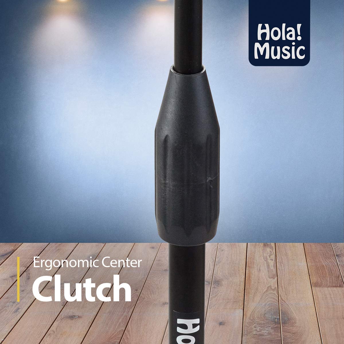 Hola! Music Mic Stand w/Adjustable Height for Home, Studio, Office or Stage Use β Weighted Base