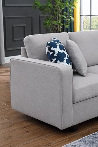 Devion Furniture EZO Sofas, Light Gray