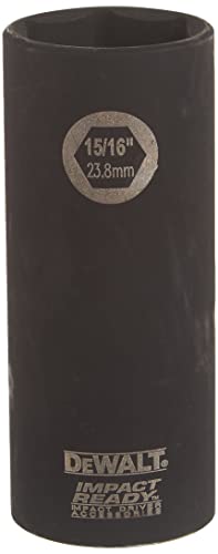 DEWALT IMPACT Socket, Deep, SAE, 1/2 Inch Drive, 15/16 Inch (DW22932)