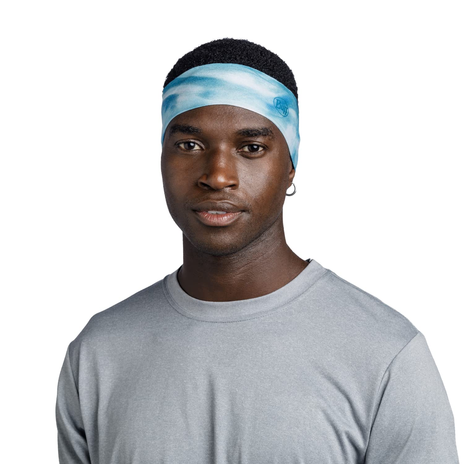 Buff Adults Coolnet UV Slim Running Moisture Wicking Headband - Pool, Blue