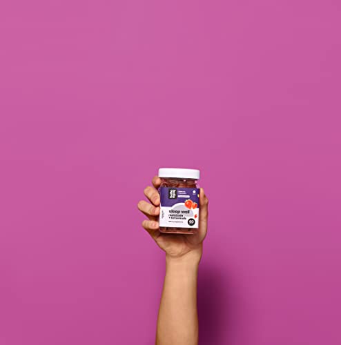 Hello Bello Sleep Well Melatonin + Botanicals Vitamins I Vegan and nonGMO Natural Berry Flavor Gummies with Passionflower and Chamomile I 5mg of Meletonin per Serving I 60 Count