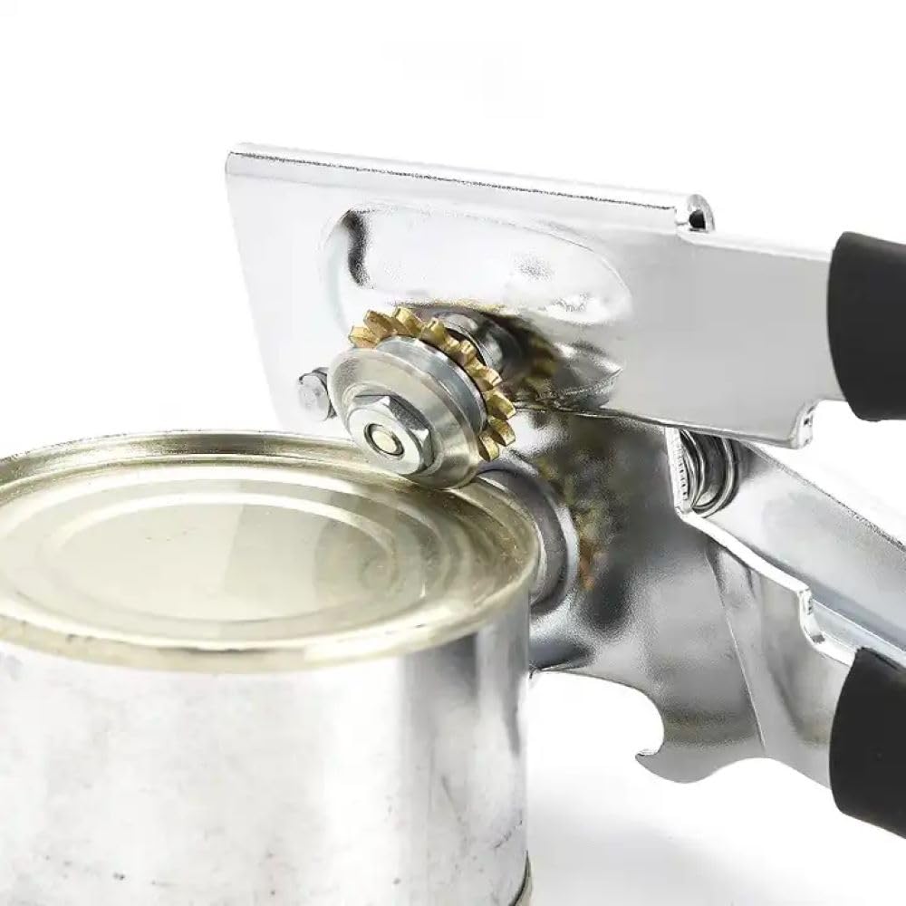 Blue Bayt Commercial Can Opener Heavy Duty - Easy to Use with Comfortable Easy Crank Handle - Swing Grip Design - Hand Can Opener Manual - Ergonomic Design - Includes Built in Bottle Opener