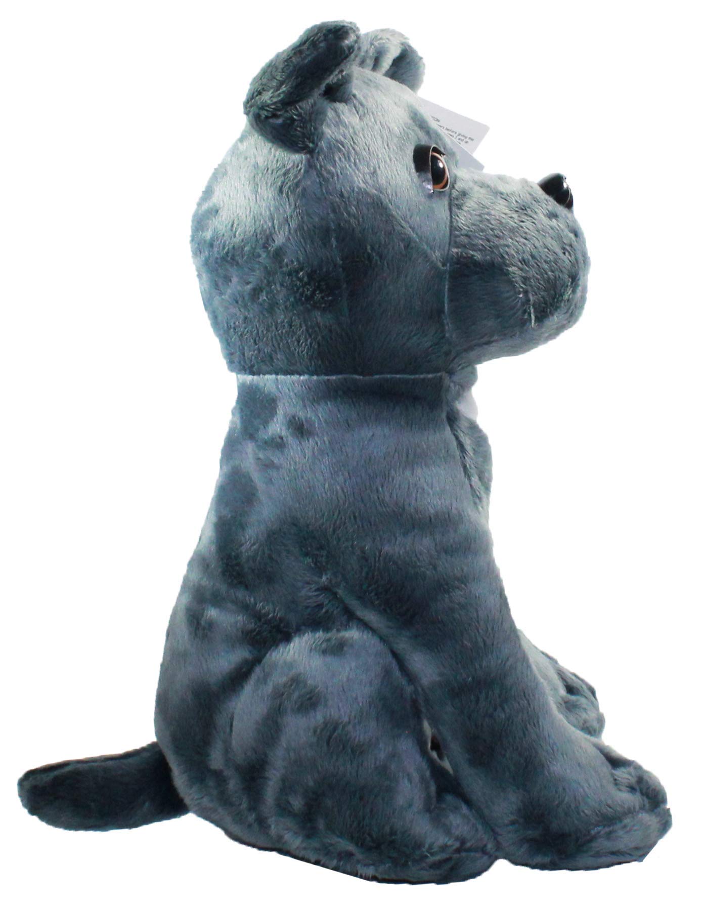 Shelter Pets 10" Grey Pitbull Plush Toy: Magnum - Real-Life Adopted American Staffordshire Terrier - Supports Animal Shelters
