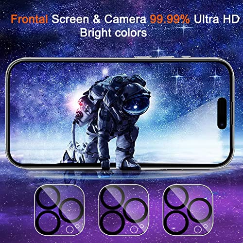 Ferilinso [3+3 Pack] for Apple iPhone 14 Pro Max Privacy Screen Protector Tempered Glass Accessories 3 Pack 9H Anti Spy Privacy Screen For iPhone 14 Pro Max 3 Pack Camera Lens Protector