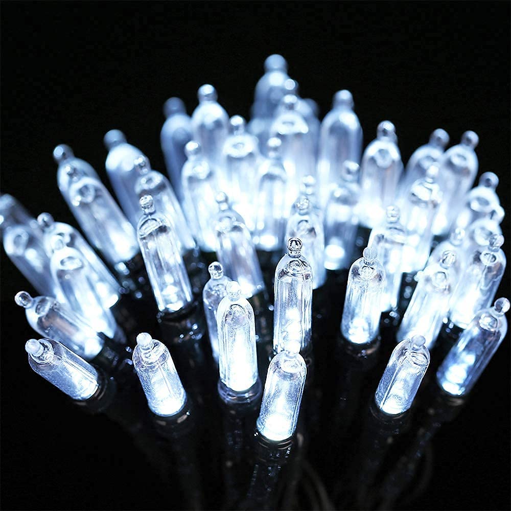 iBaycon 100LED Battery Christmas Lights, 33ft Battery Operated Mini Lights Waterproof with 8 Modes & Timer for Christmas Trees, Home, Garden, Party and Holiday Decoration (White)