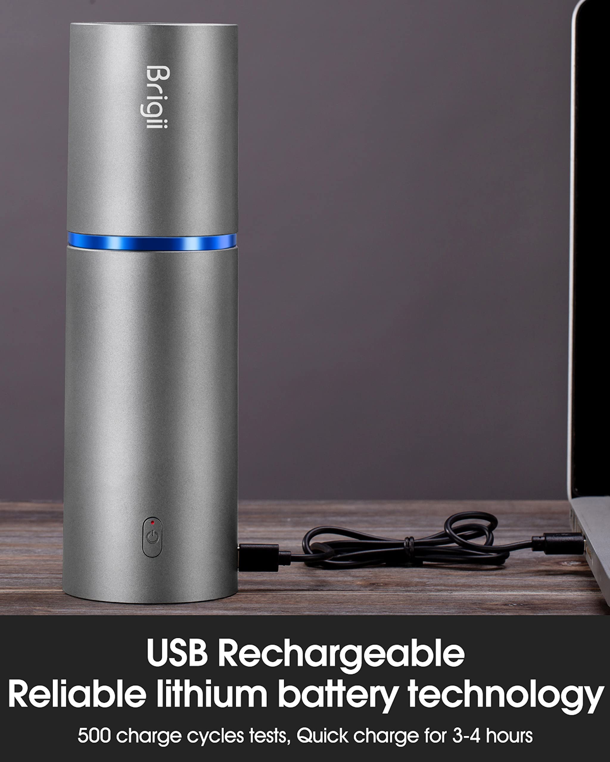 Brigii Mini Vacuum, Air Duster and Hand Pump 3 in 1, Cordless Handheld Vacuum, USB Rechargeable, Easy to Clean Desktop, Keyboard, Drawer, Car Interior and Other Crevices, Small Spaces -Y120 Pro