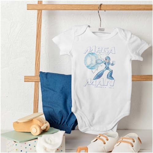 Brisco Brands Mega Man Classic 90s Anime Character Baby Romper Boys or Girls