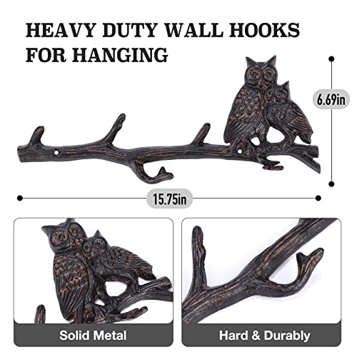 Gudoesy Wall Hooks,Decorative Wall Hooks,Rustic Decorative Coat Hooks for Hanging
