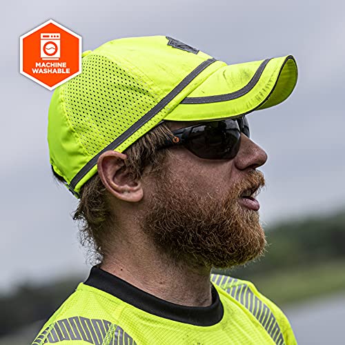 Ergodyne mens High Visibility, Reflective Hat Cap, Lime, One Size US