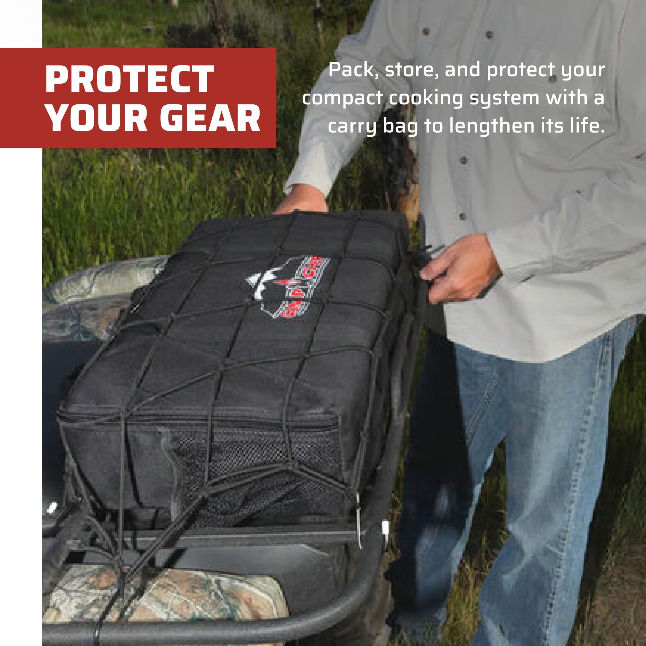 Camp Chef Bag for Compact Cooking System - For Mountain Series Stoves - Easily Store Propane Bottles & Compact Cooking Systems - Carefully Transport Your Camp Stove - Durable, Secure Carry Bag
