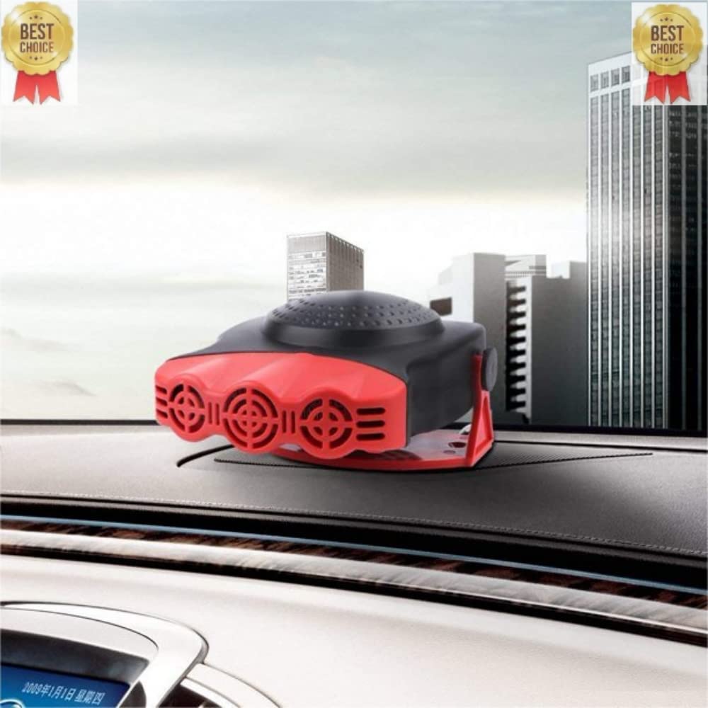 Car Heater - 2 in 1 Portable Car Heater De-icer, 12V Car Heater That Plugs Into Cigarette Lighter, Ceramic PTC Fast Heating 360° Rotatable Car Heate