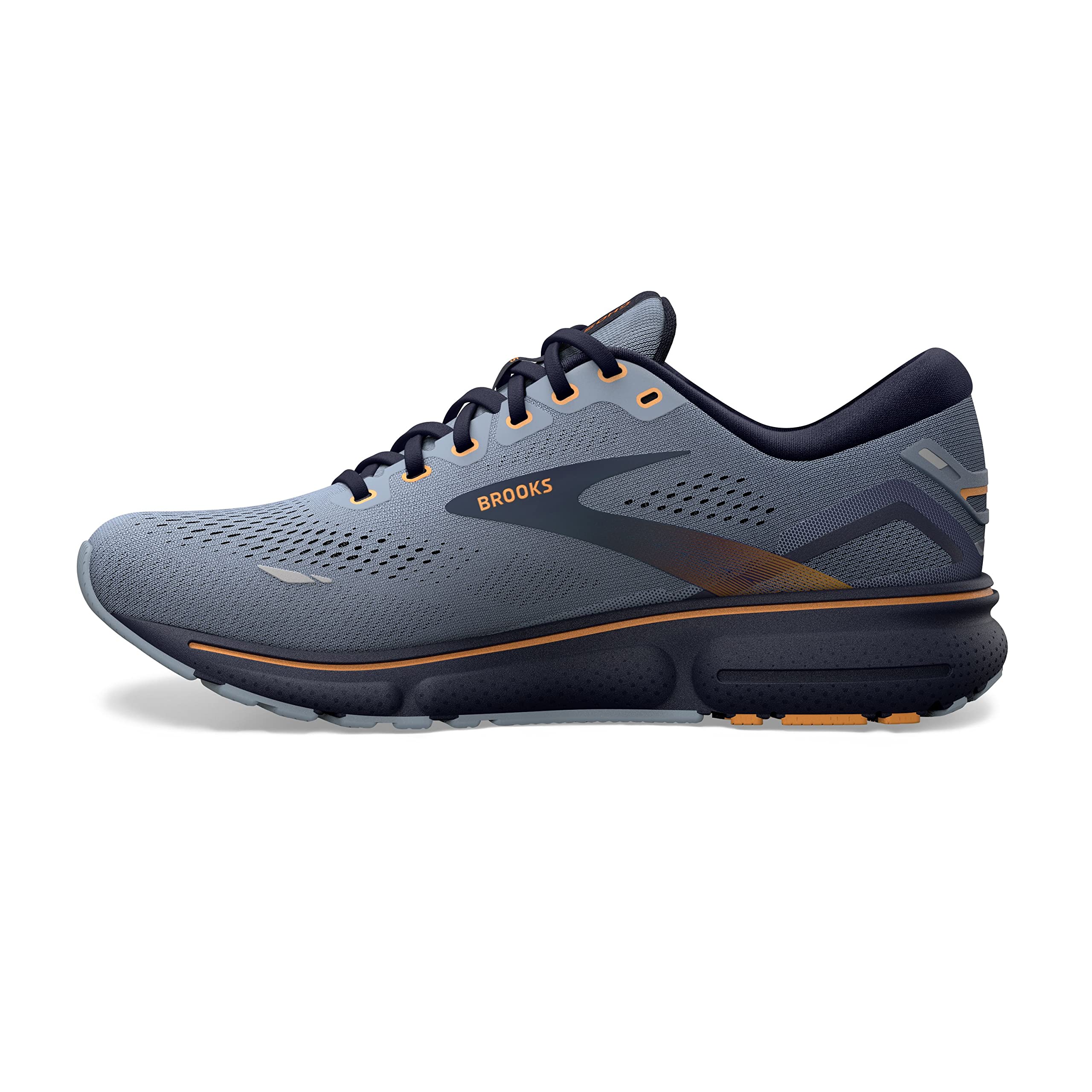Brooks Men's Ghost 15 Neutral Running Shoe - Flintstone/Peacoat/Oak - 11 Medium