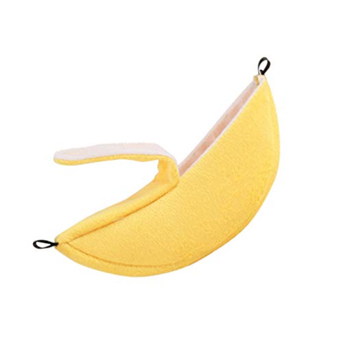 UEETEK Harmster Hammock,Banana Hamster Bed House Small Animal Warm Bed House Cage Nest Hamster Accessories