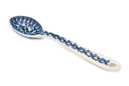 Blue Rose Polish Pottery Olympia Sugar Spoon