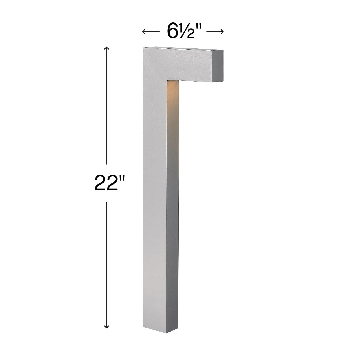 Hinkley Atlantis 1518TT-LL Large LED Low Voltage Landscape Pathway Light - 12v, Dimmable, Aluminum - Titanium