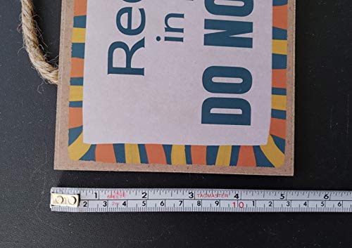 Brixta Studio Recording in Progress Do Not Disturb Door Sign for Musicians Podcasters Videographers - Hanging Wooden Plaque - 10 x 5 Inches