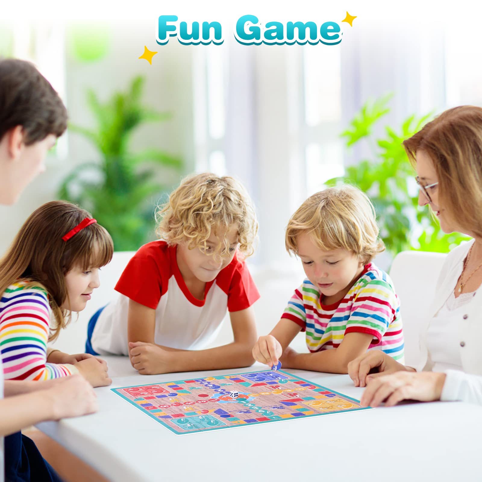 Buluwans Ludo Board Game and Jigsaw Puzzles 2 in 1 for Kids Adults Seniors Teens 81 Pieces Flight Chess Building Block