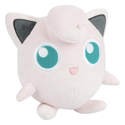Pokémon 8" Jigglypuff Plush - Officially Licensed - Generation 1 Red and Blue Figure - Authentic Soft Stuffed Animal Toy - Valentine's Day & Easter Basket Stuffer Gift for Kids, Boys, Girls - 2+