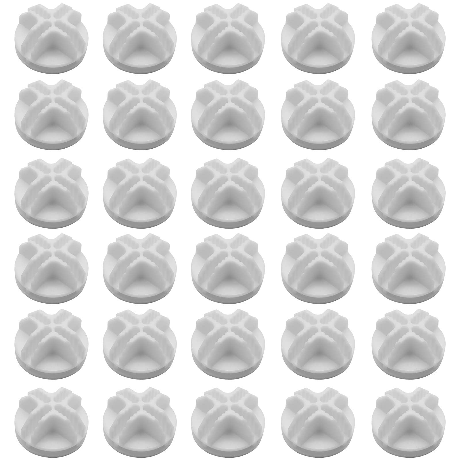 Kyuionty 30Pcs Wire Cube Connectors Plastic Grid Cube Organizer Connector for Modular Closet Storage Organizer & Wire Shelving (White)