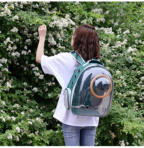 Pet Backpack Carrier Small Puppy Bunny Kitten Airline Approved Space Capsule Bubble Transparent Sightseeing Backpack Birds Travel Cage for Hiking Walking Outdoor