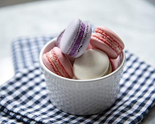 French Macaron Baking Mix With Swiss Buttercream Filling. Baker's Choice Single Step Formulation. Gluten Free. Makes 48 shells.